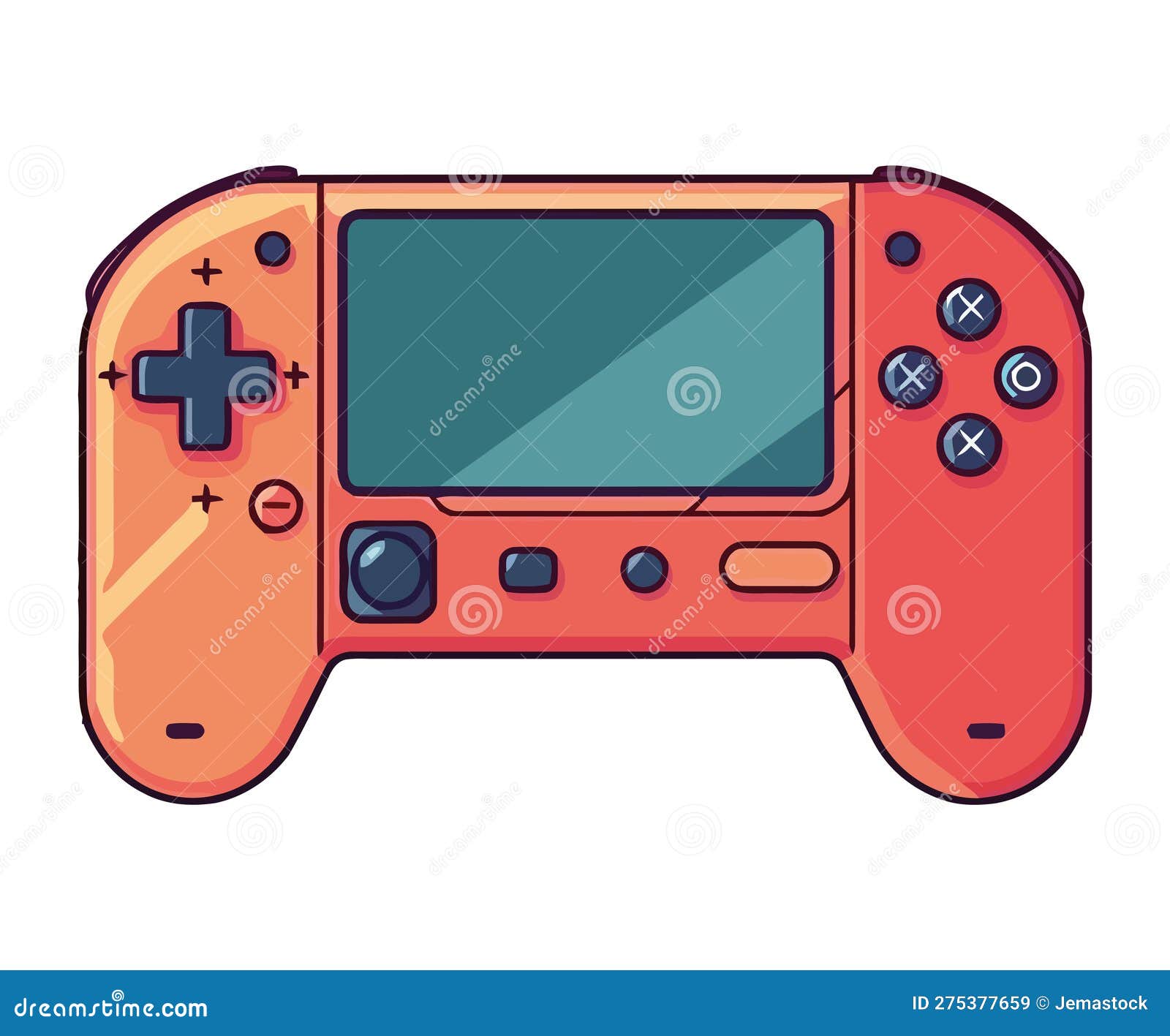 Modern Joystick Controls Video Game Stock Illustration - Illustration ...