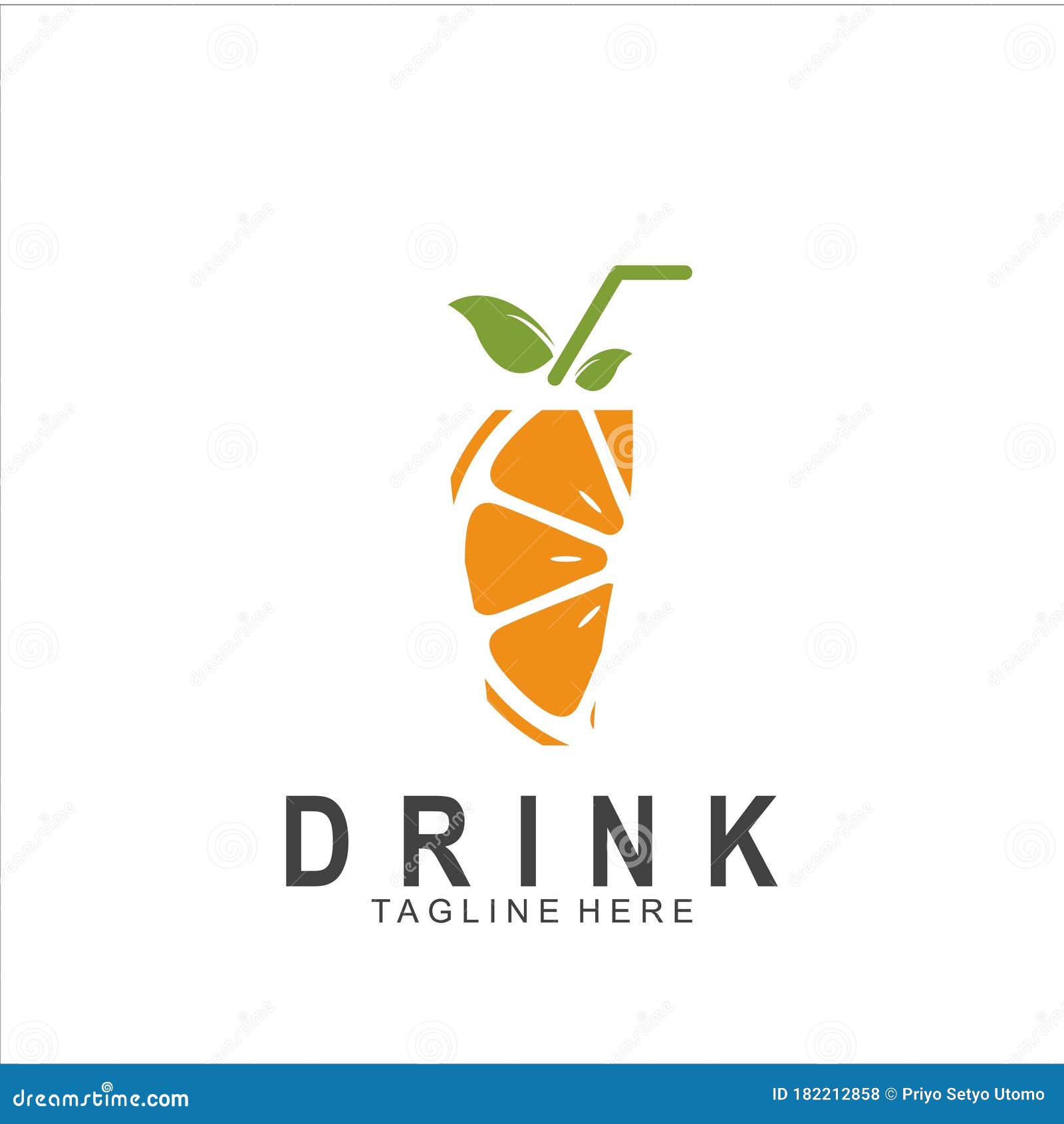 Modern Juice logo design stock illustration. Illustration of dinner ...