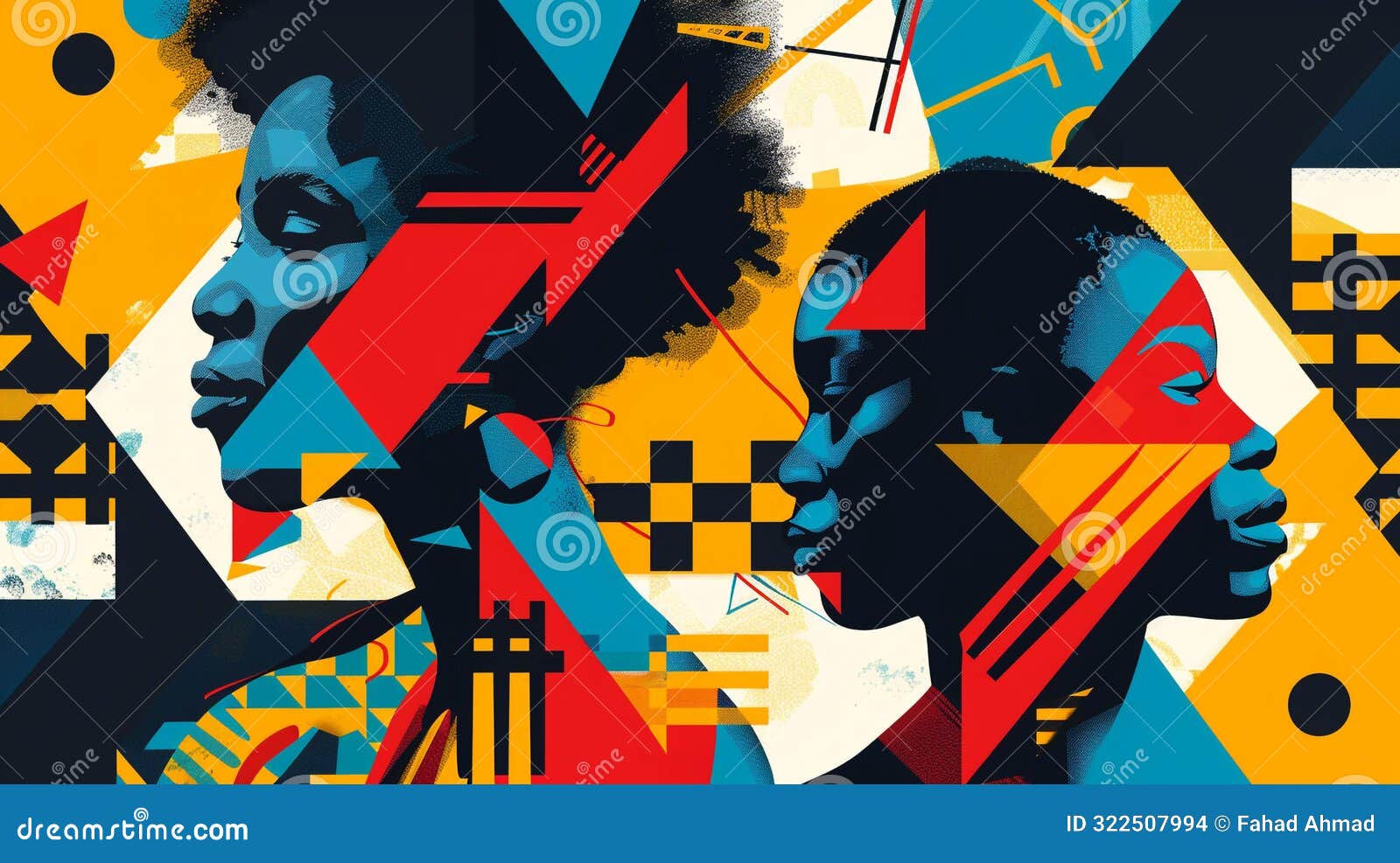 Modern Juneteenth Freedom Day Illustrations with Dynamic Geometric ...