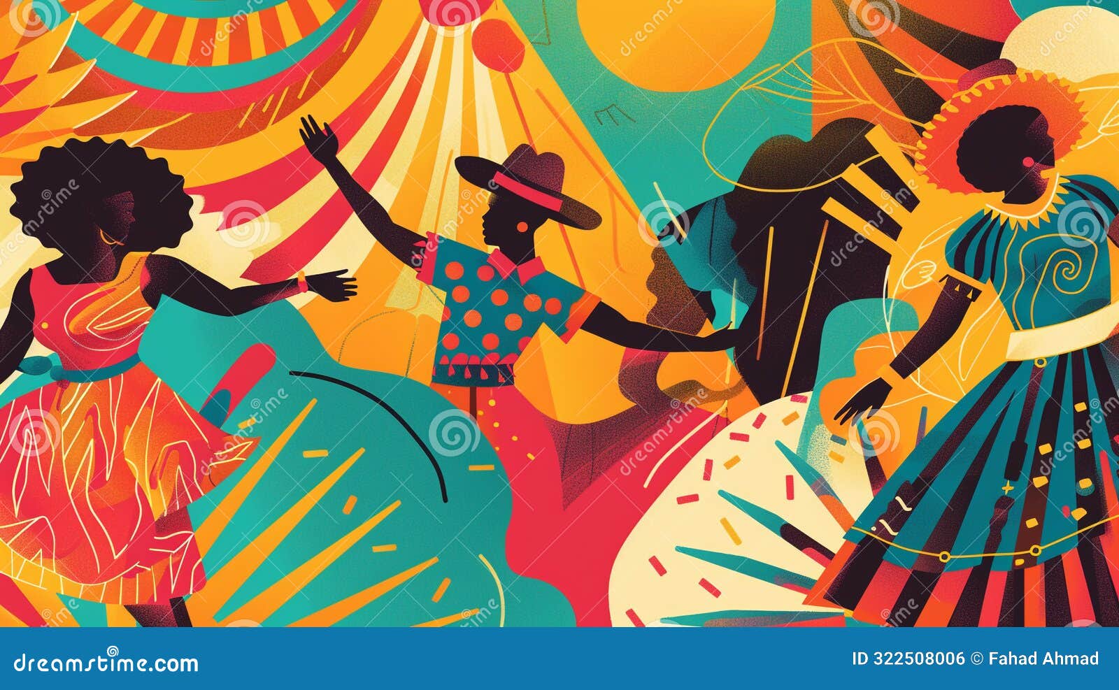 Modern Juneteenth Freedom Day Illustrations with Dynamic Patterns and ...