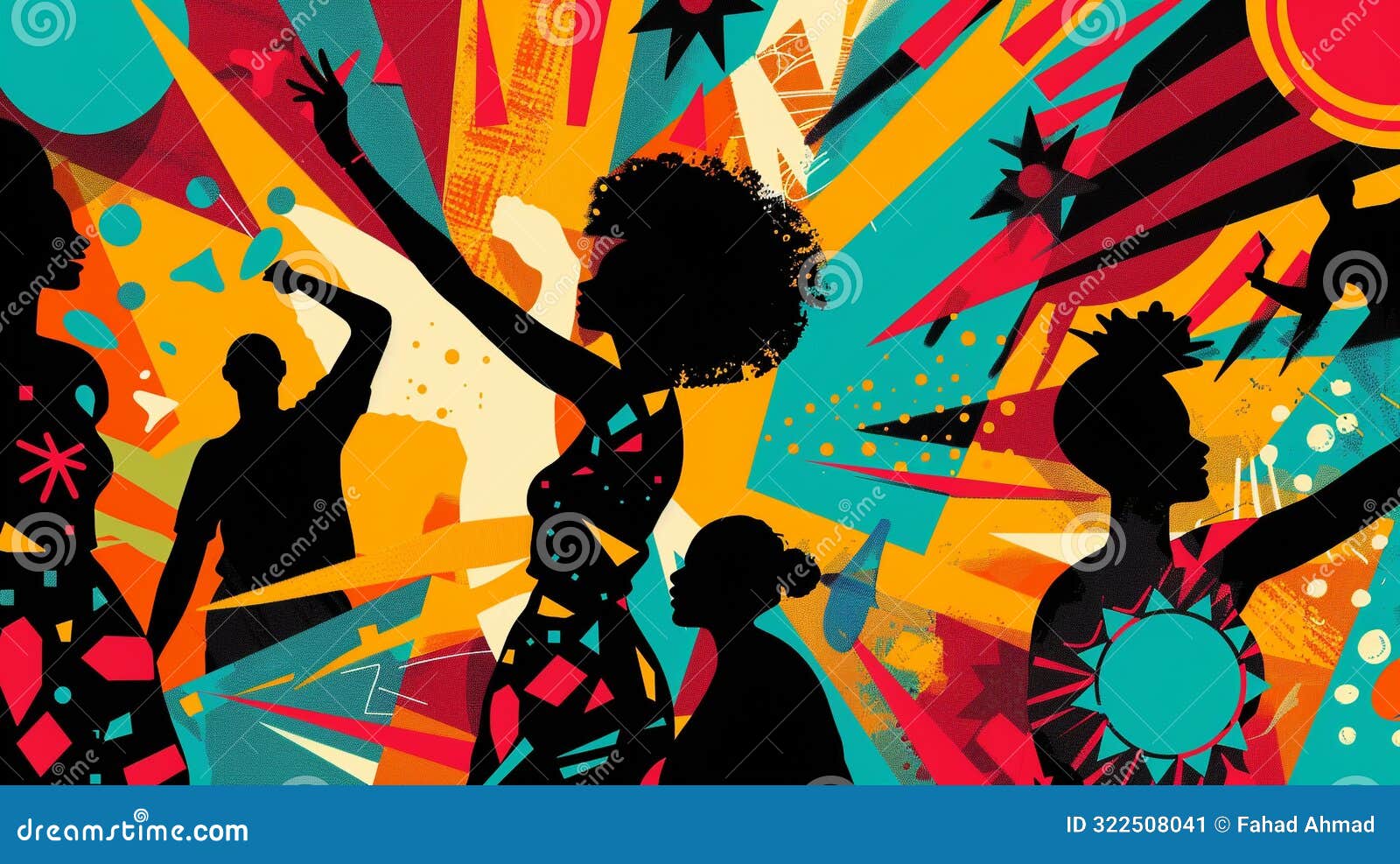 Modern Juneteenth Freedom Day Illustrations with Dynamic Patterns and ...