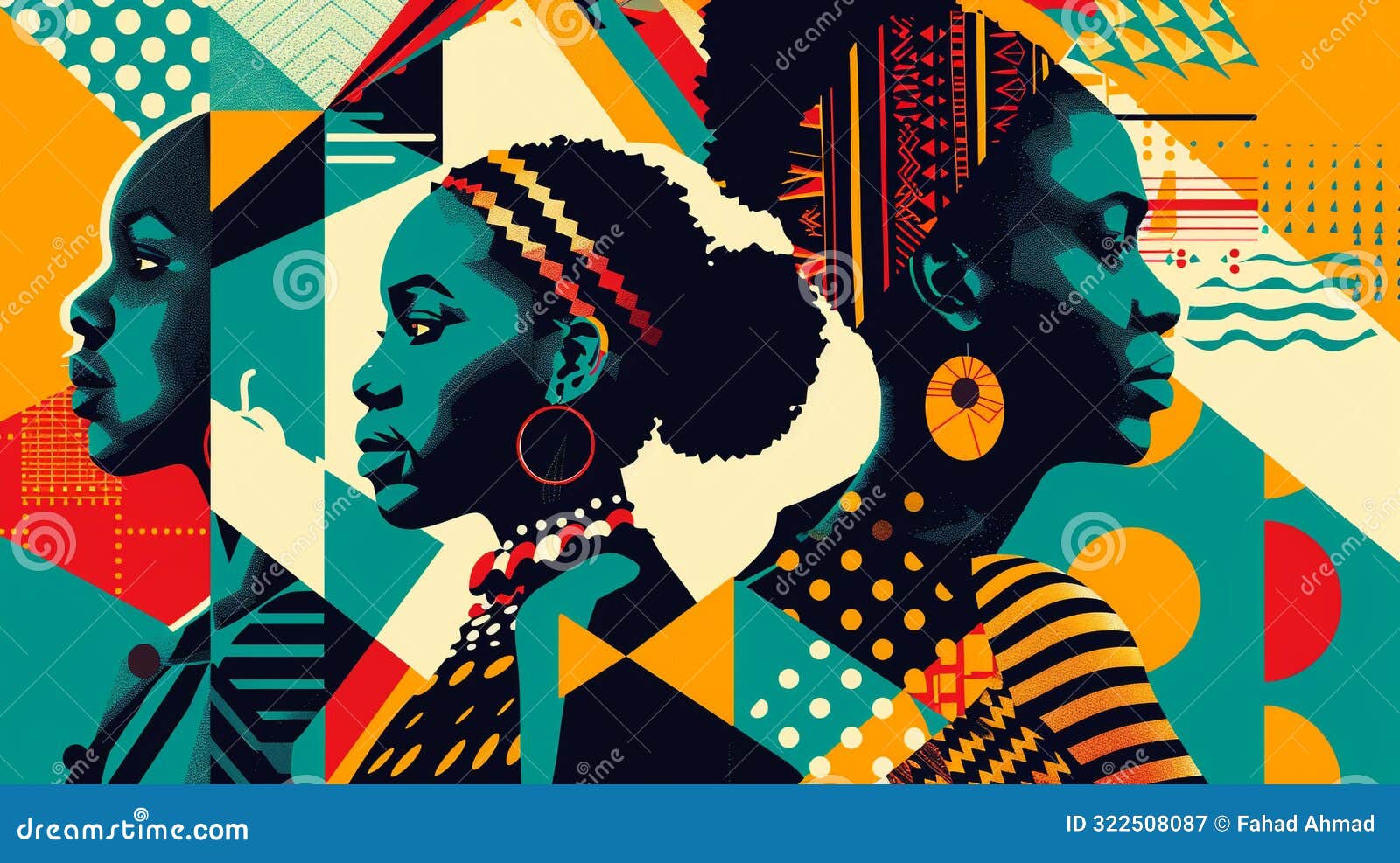 Modern Juneteenth Freedom Day Illustrations with Geometric Patterns and ...