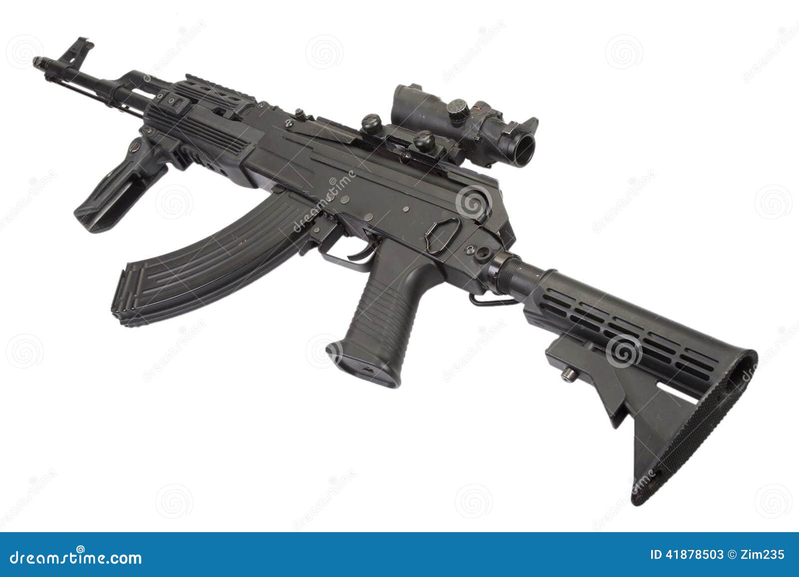 Modern Kalashnikov AK47 with Accessories Stock Image - Image of army ...