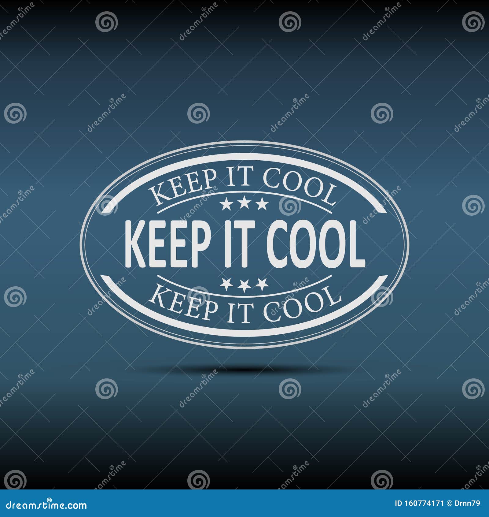 Modern Keep Cool Sign Logo Badge on a Blue Background Stock Vector ...