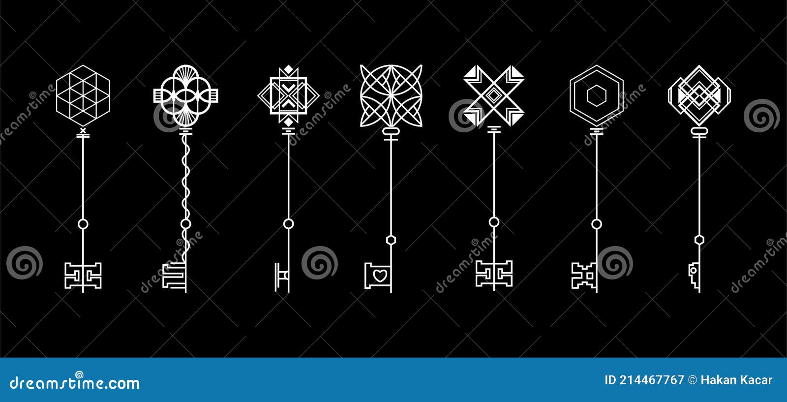 Modern Key Collection. Key Vector Logo Design Template Stock Vector ...