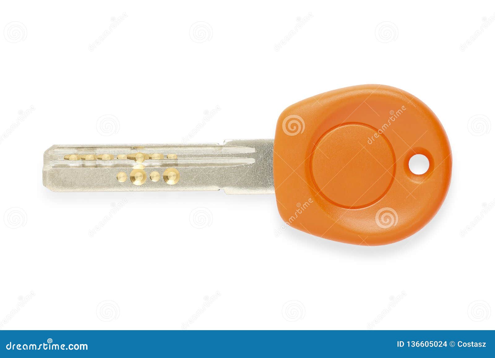 Modern key stock photo. Image of orange, lock, estate - 136605024