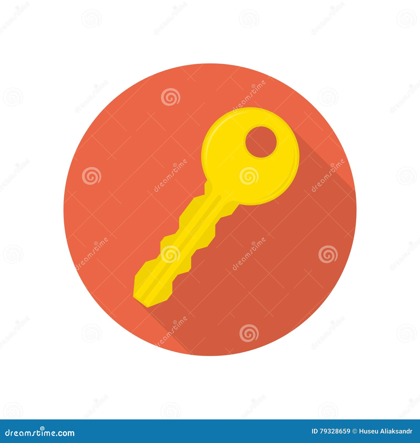 Modern key icon. stock vector. Illustration of icon, classic - 79328659