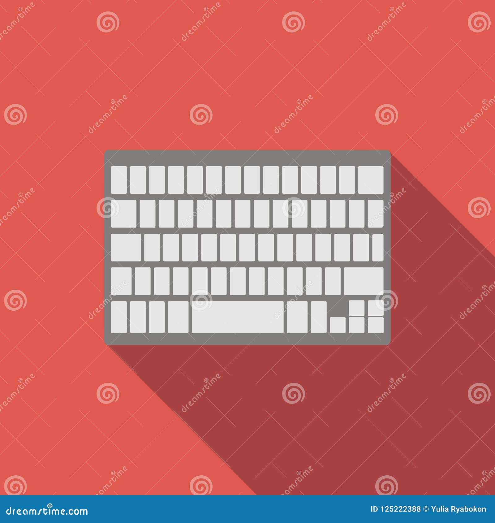 Modern keyboard flat icon stock illustration. Illustration of object ...