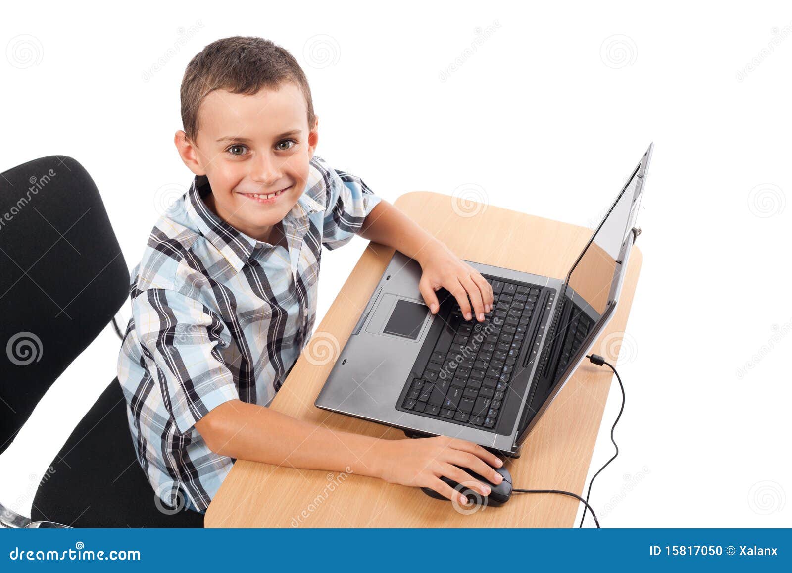 Modern kid at the laptop stock photo. Image of caucasian - 15817050