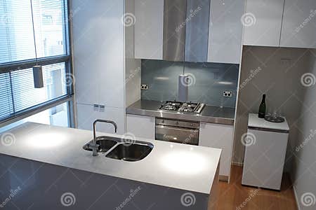 Modern kitchen stock image. Image of counter, cabinet - 2230593