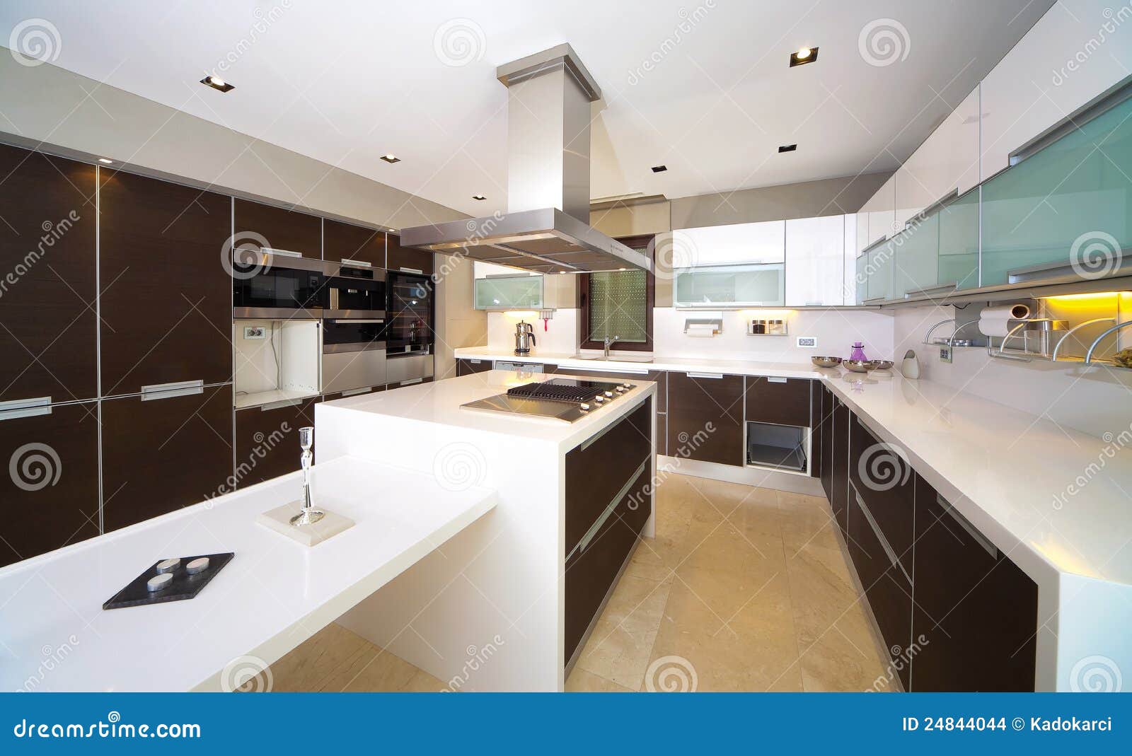 Modern kitchen stock photo. Image of maker, indoor, microwave - 24844044