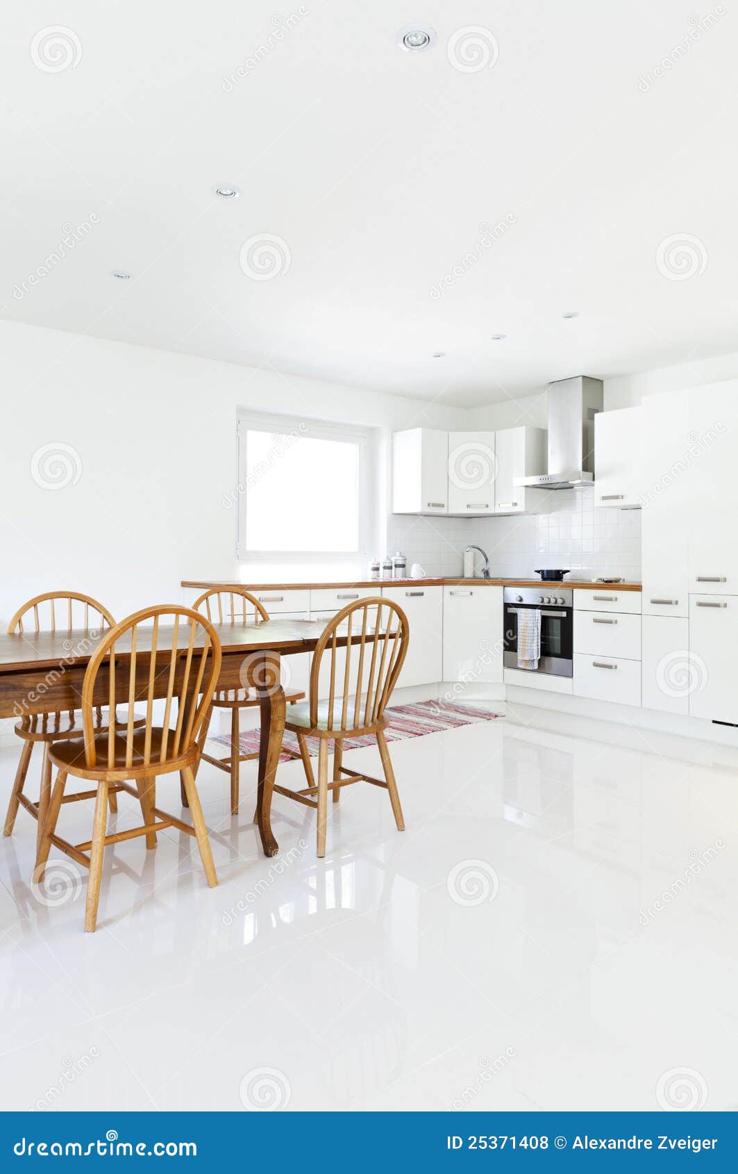 Modern Kitchen, Dining Table Stock Photo - Image of contemporary ...
