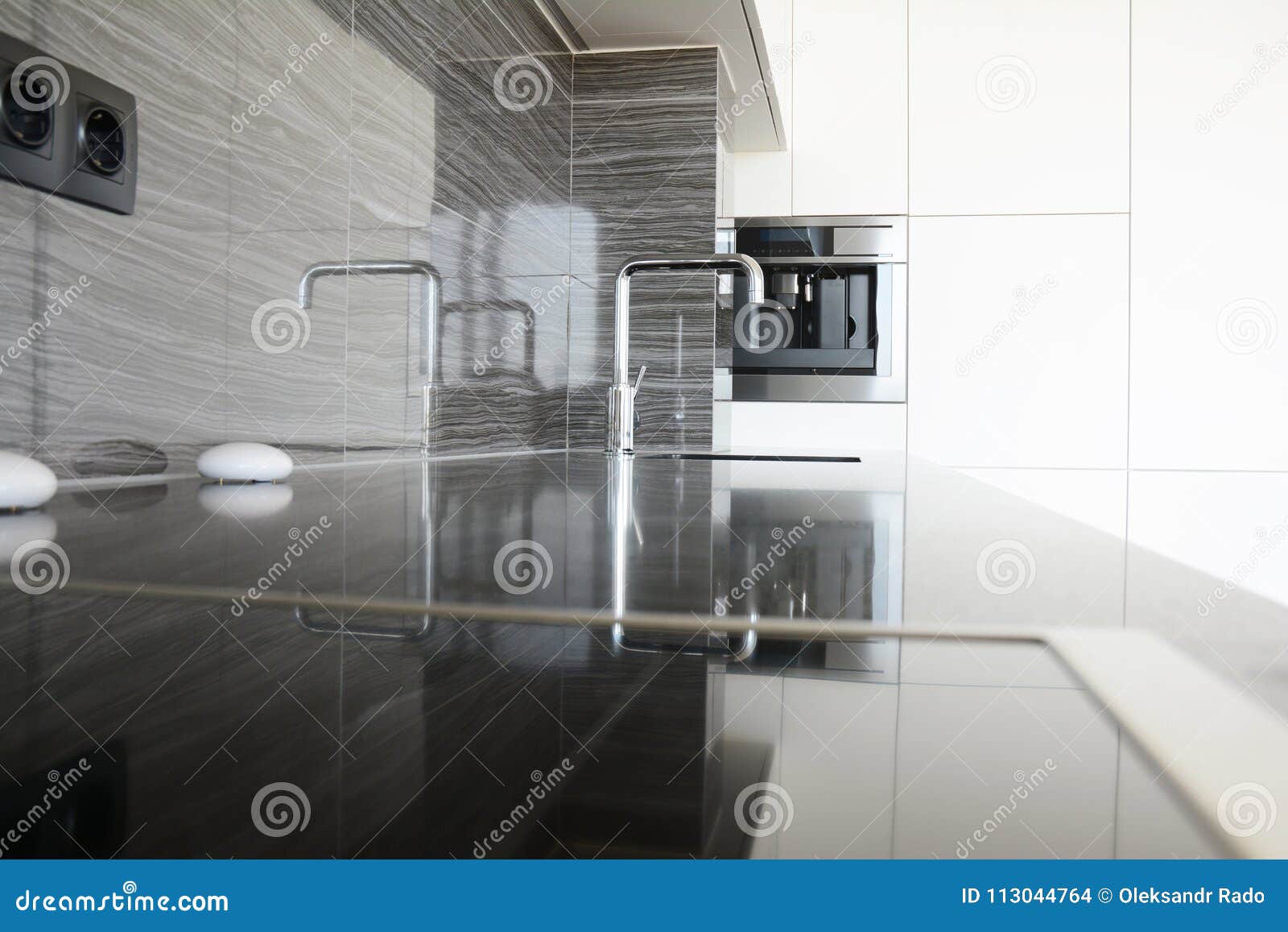 Modern Kitchen. Modern Faucet and Sink Stock Photo - Image of room ...