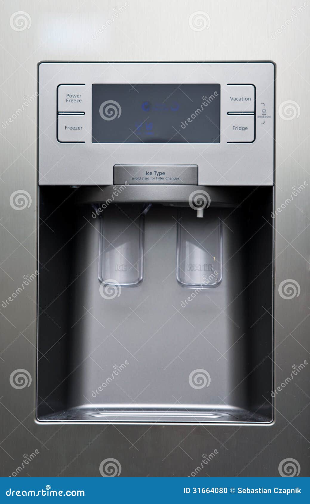 Modern kitchen fridge stock photo. Image of room, life - 31664080