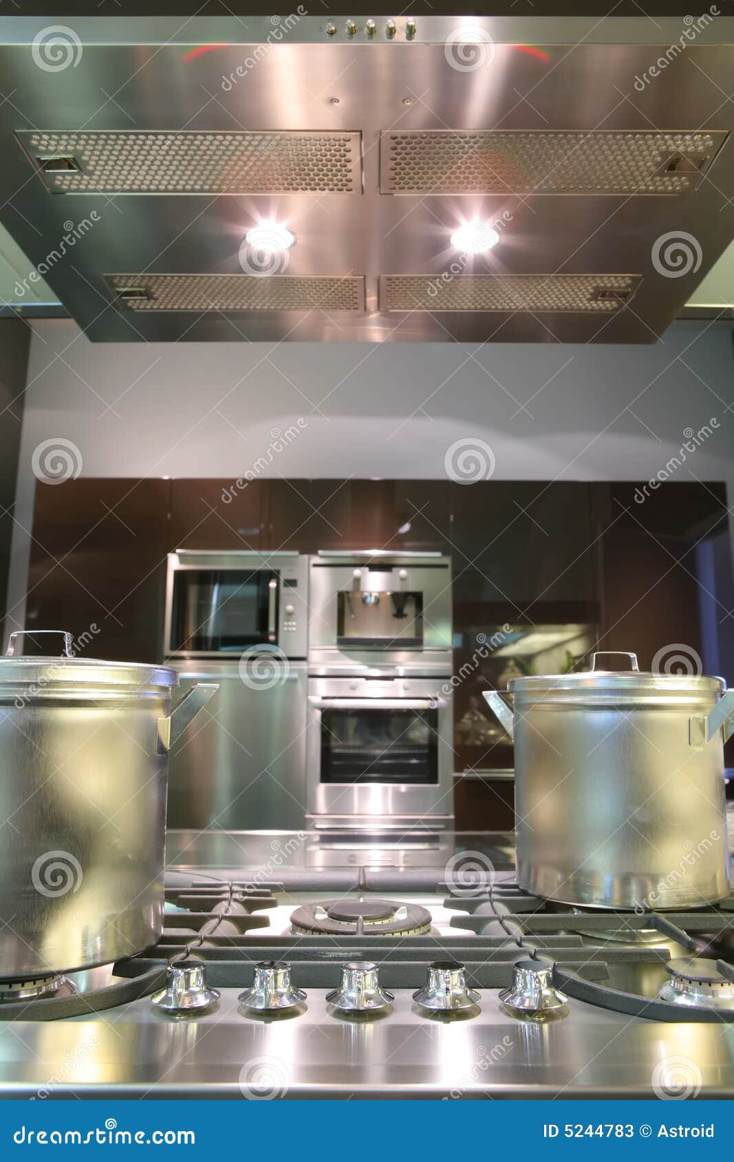 Modern Kitchen with Gas Fryer Stock Image - Image of shiny, clean: 5244783
