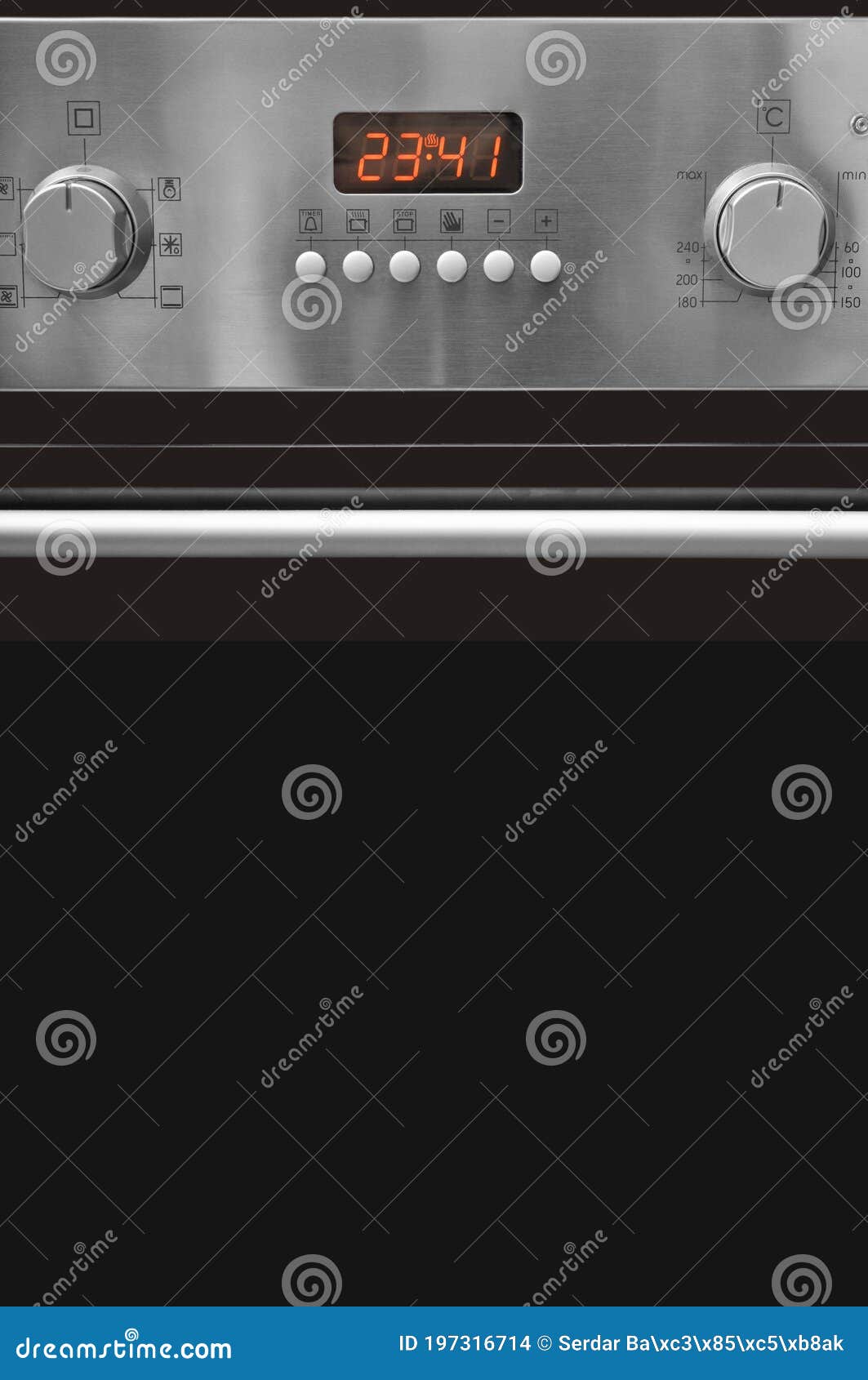 Modern Kitchen Has an Oven and the Control Panel Stock Photo - Image of ...