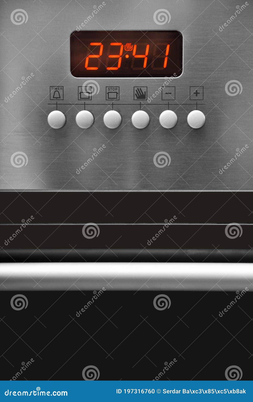 Modern Kitchen Has an Oven and the Control Panel Stock Photo - Image of ...