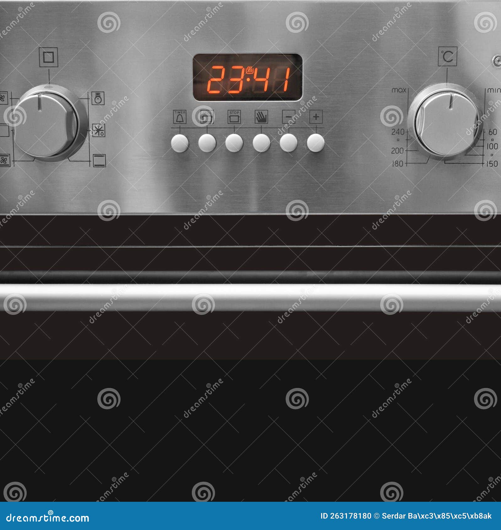 Modern Kitchen Has an Oven and the Control Panel Stock Photo - Image of ...