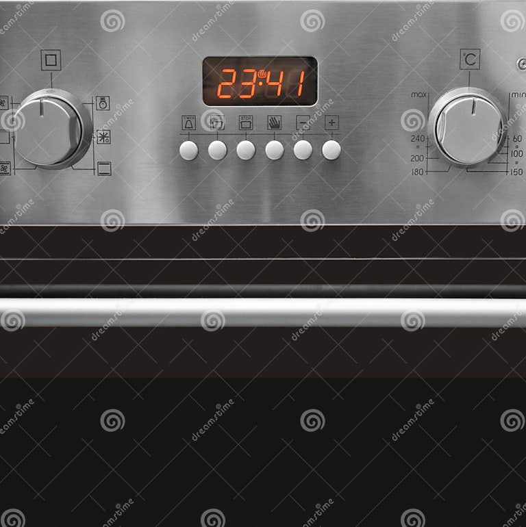 Modern Kitchen Has an Oven and the Control Panel Stock Photo - Image of ...