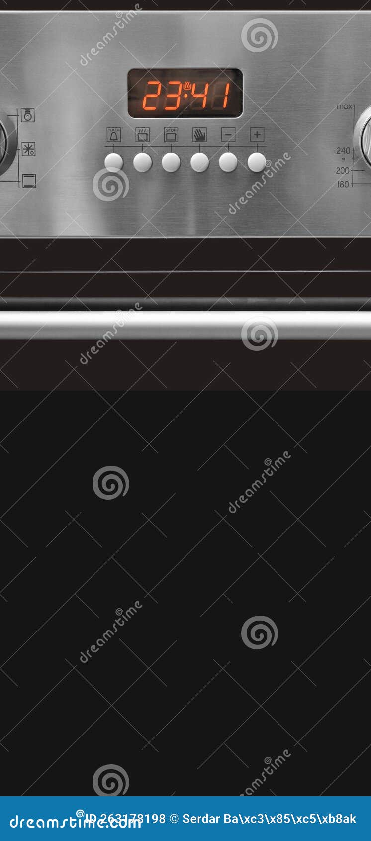 Modern Kitchen Has an Oven and the Control Panel Stock Photo - Image of ...