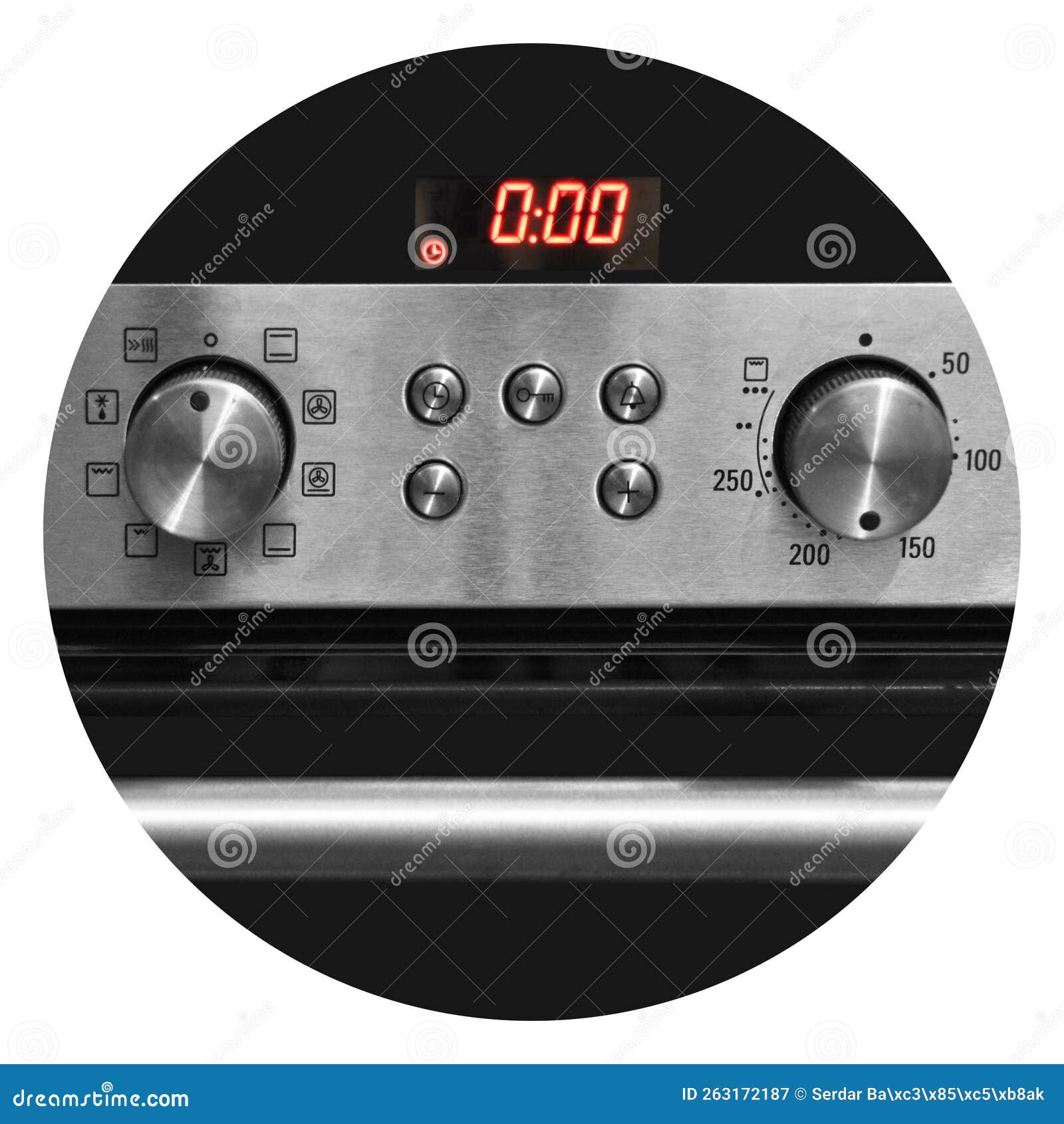 Modern Kitchen Has an Oven and the Control Panel Stock Image - Image of ...