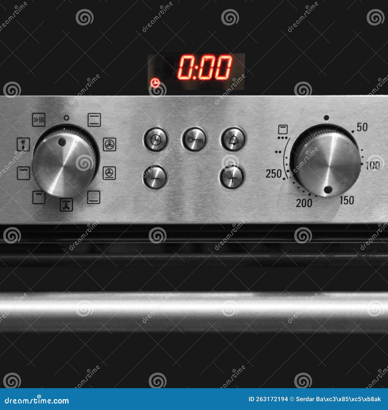 Modern Kitchen Has an Oven and the Control Panel Stock Photo - Image of ...