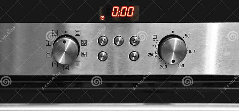 Modern Kitchen Has an Oven and the Control Panel Stock Photo - Image of ...