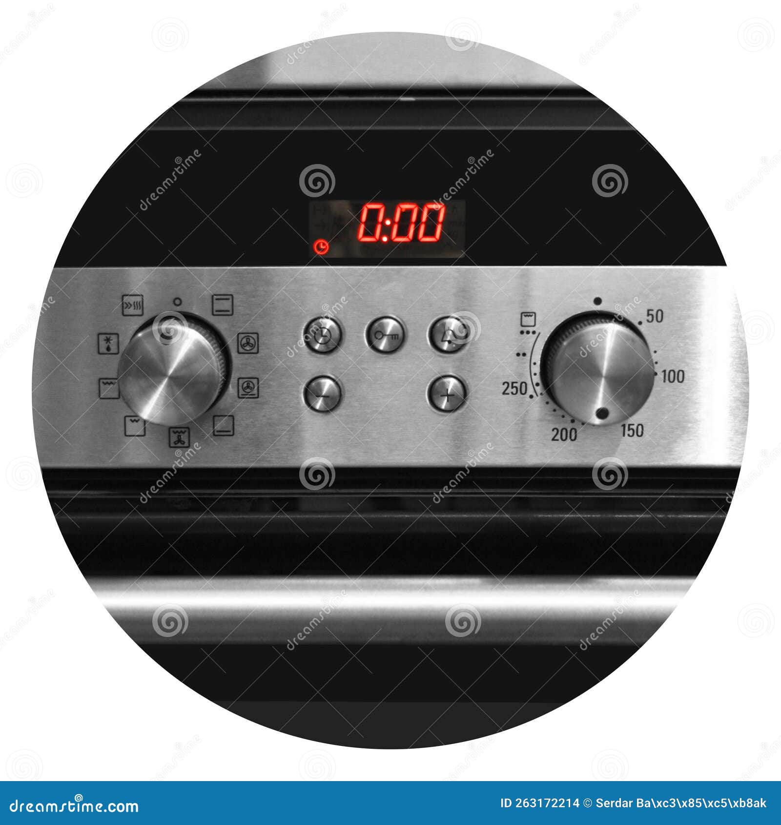 Modern Kitchen Has an Oven and the Control Panel Stock Photo - Image of ...