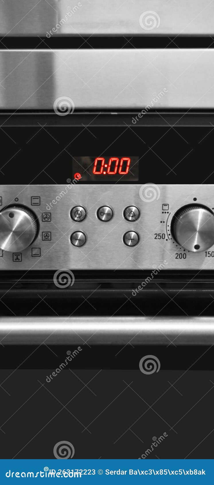 Modern Kitchen Has an Oven and the Control Panel Stock Image - Image of ...
