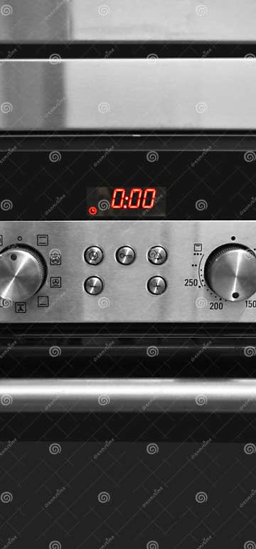 Modern Kitchen Has an Oven and the Control Panel Stock Image - Image of ...