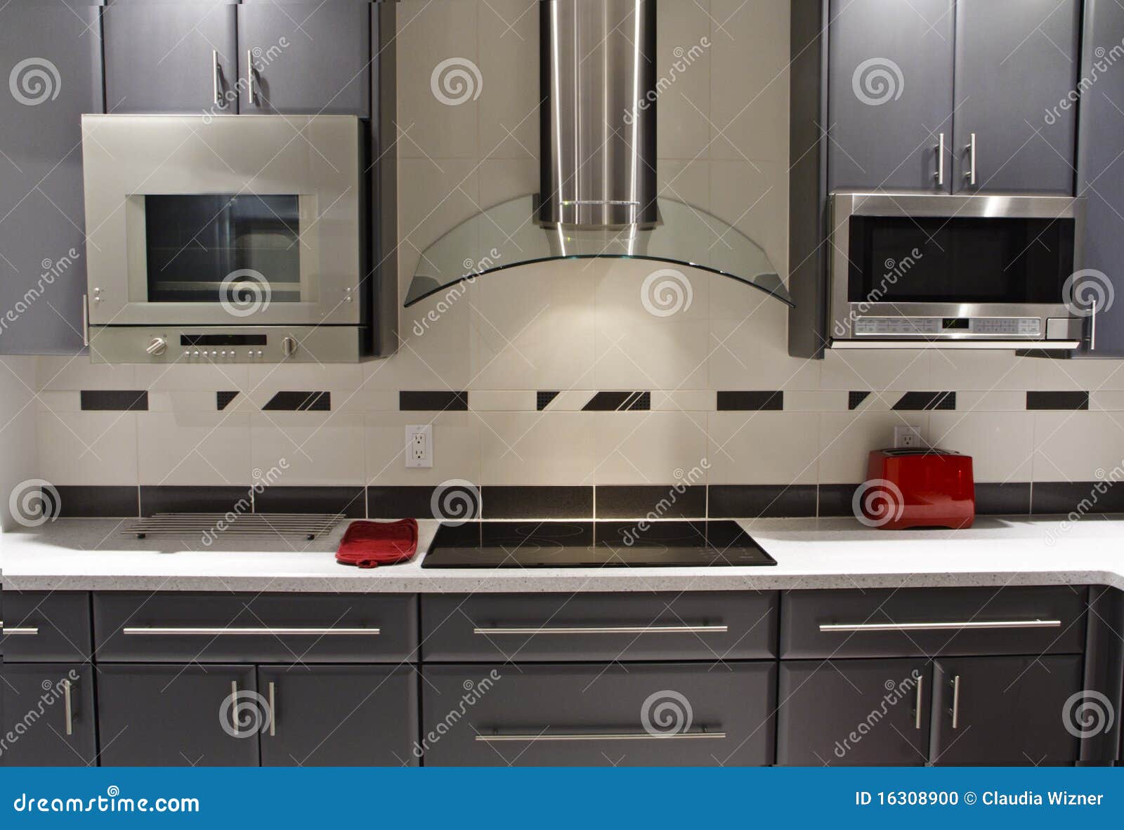 Modern Kitchen Horizontal stock photo. Image of equipment - 16308900