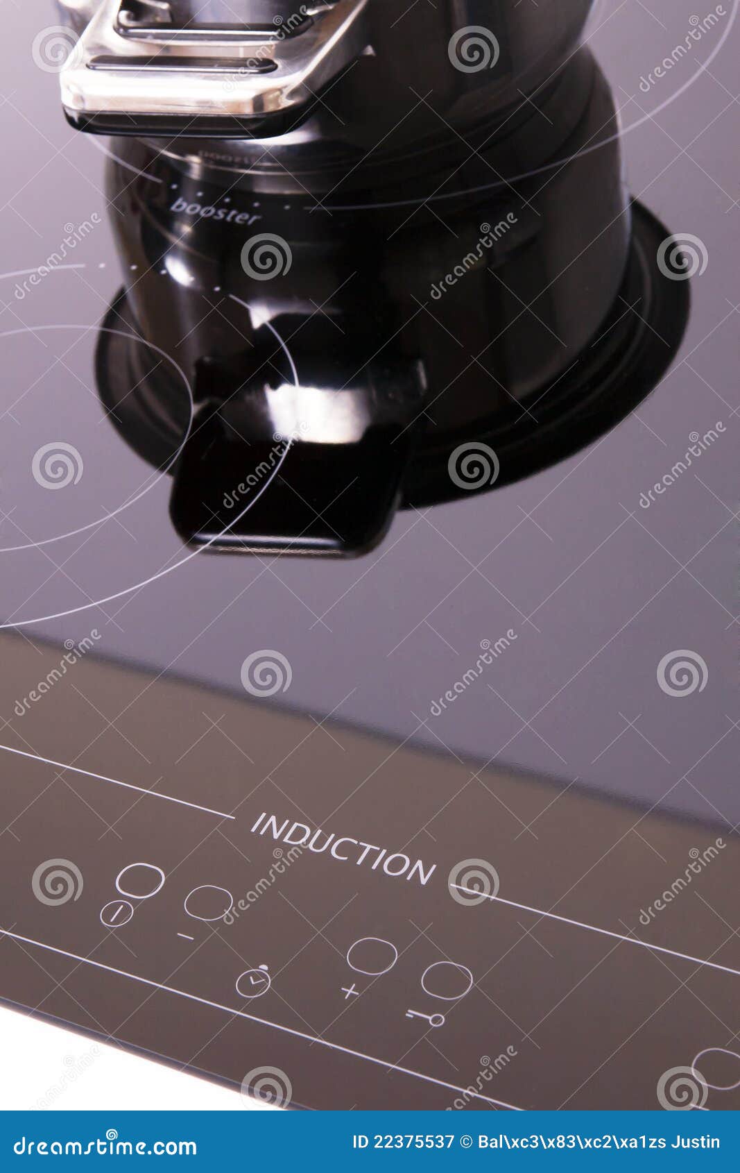 Modern Kitchen with Induction Hob. Stock Image - Image of induction ...