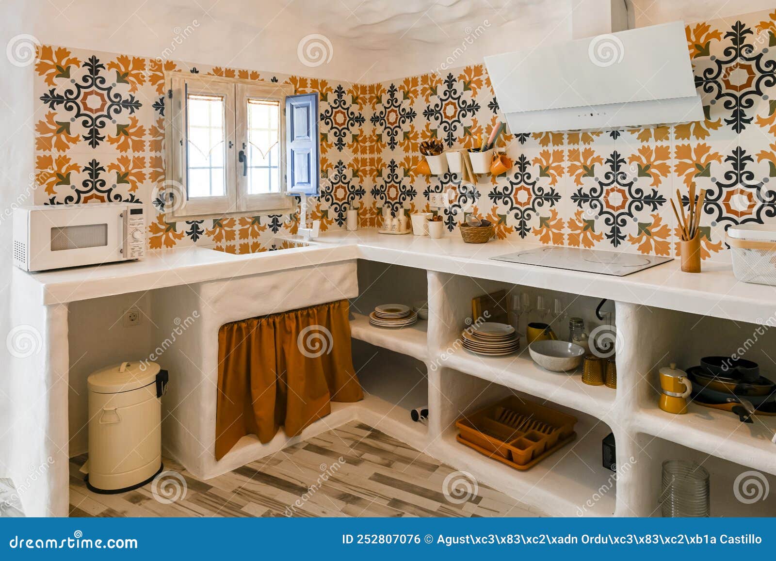 Modern Kitchen Inside a Troglodyte Cave for Rural Tourism Stock Photo ...