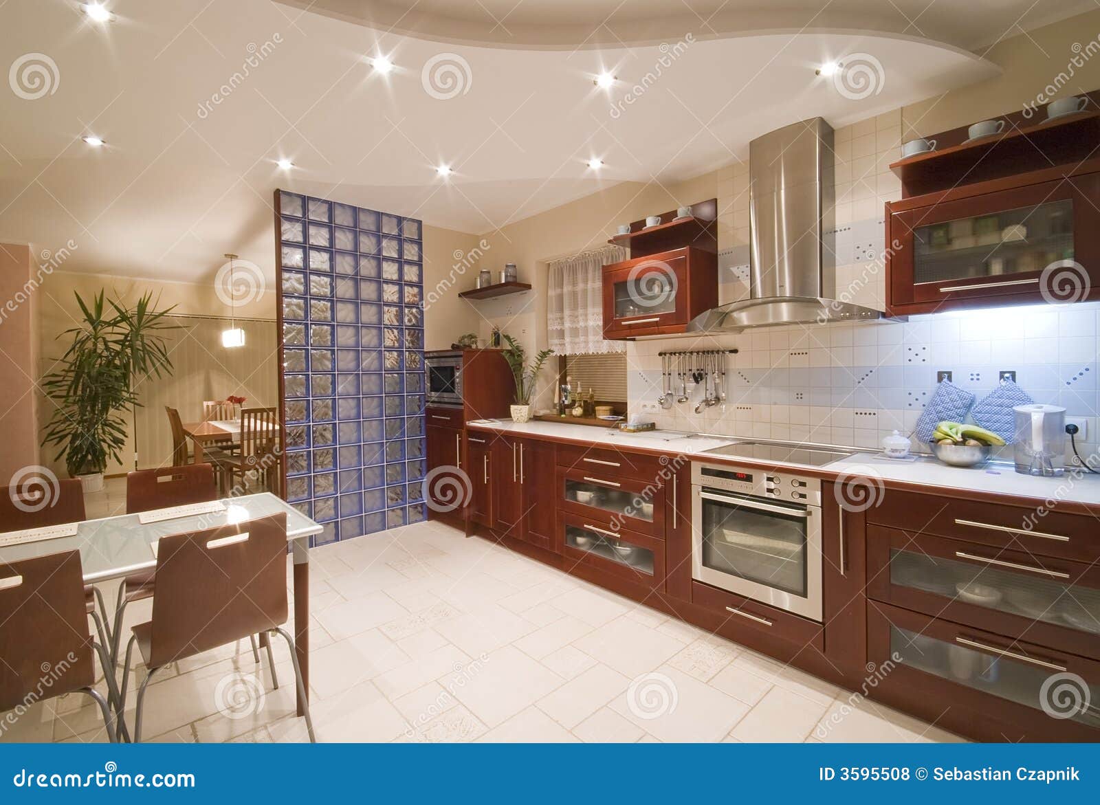 Modern kitchen interior stock photo. Image of indoor, elegant - 3595508