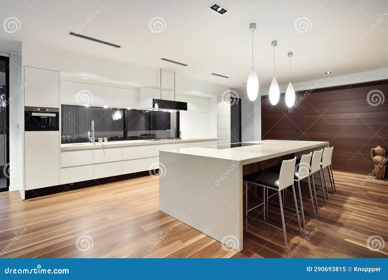 Modern Kitchen Interior Ai Generated Stock Illustration - Illustration ...