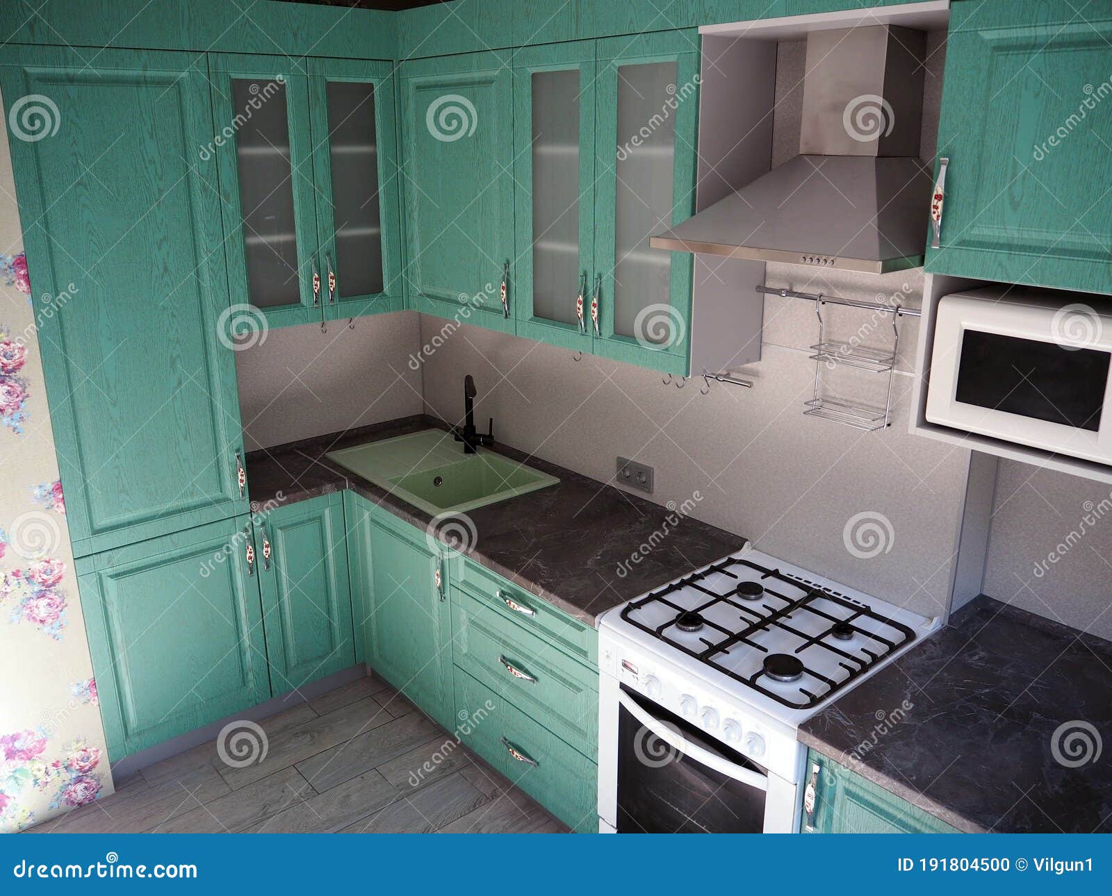 Modern Kitchen Interior, Details and Close-up Stock Photo - Image of ...