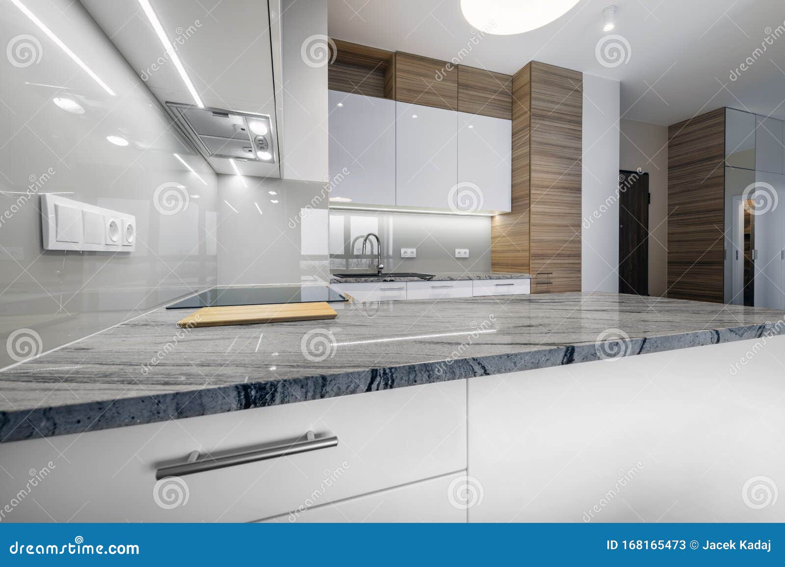 Modern Kitchen Iterior Design Stock Image - Image of inside, interior ...