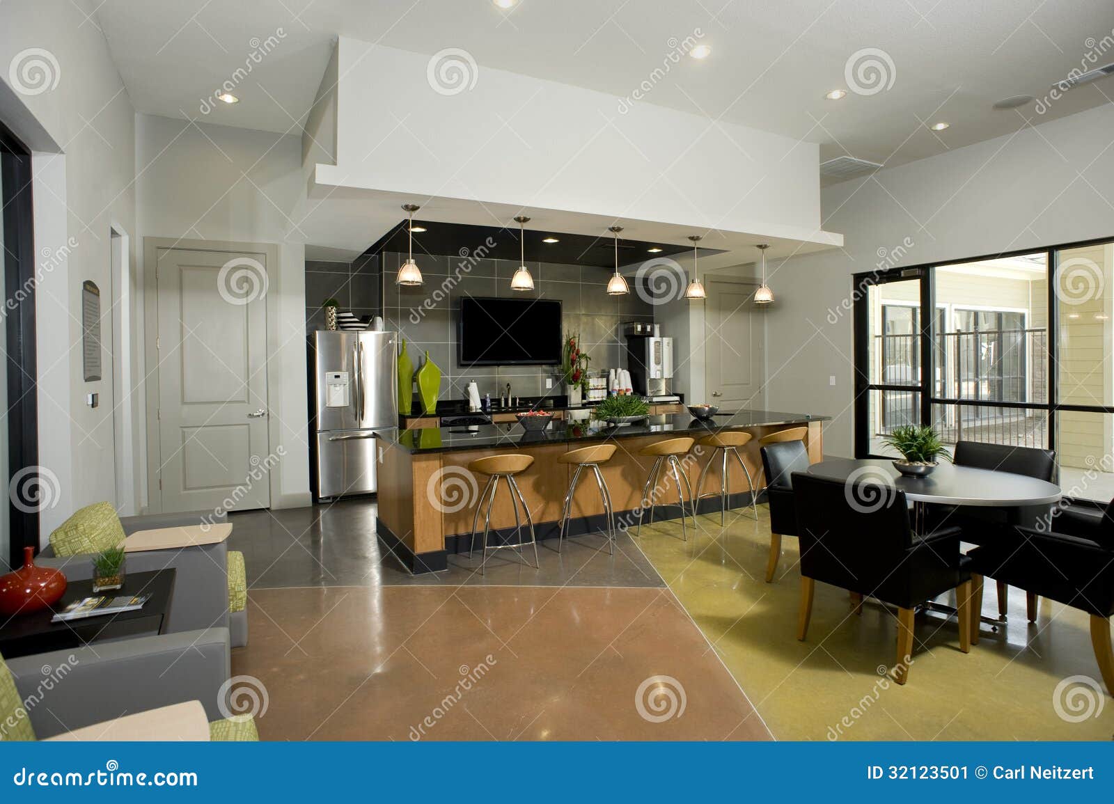 Modern Kitchen stock image. Image of contemporary, party - 32123501