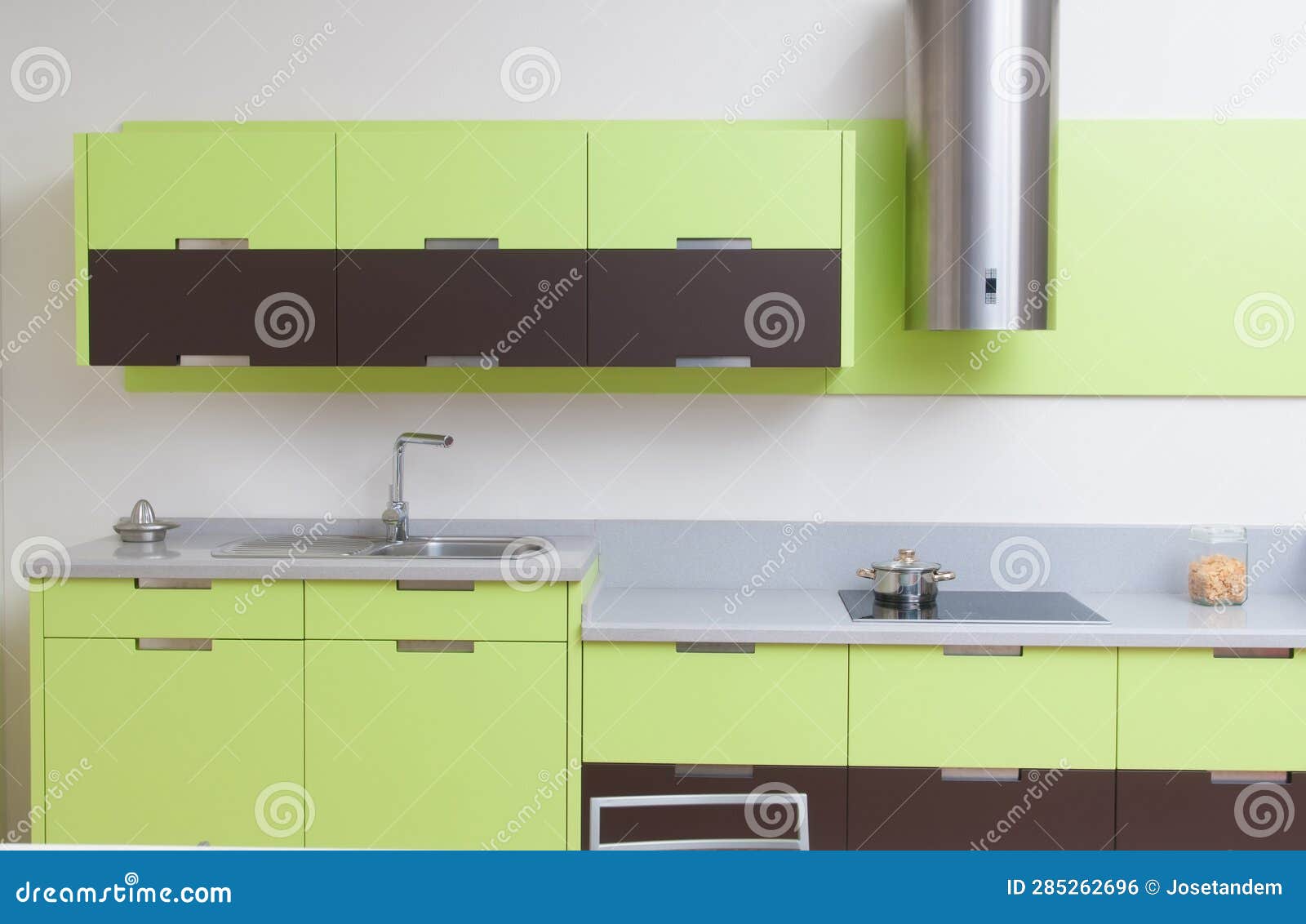 Modern Kitchen Perfectly Equipped with Its Appliances in a House Stock ...