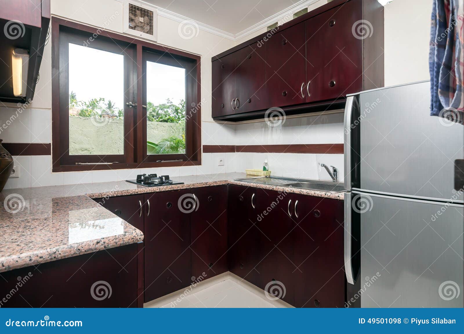 Modern kitchen set stock photo. Image of appliance, living - 49501098