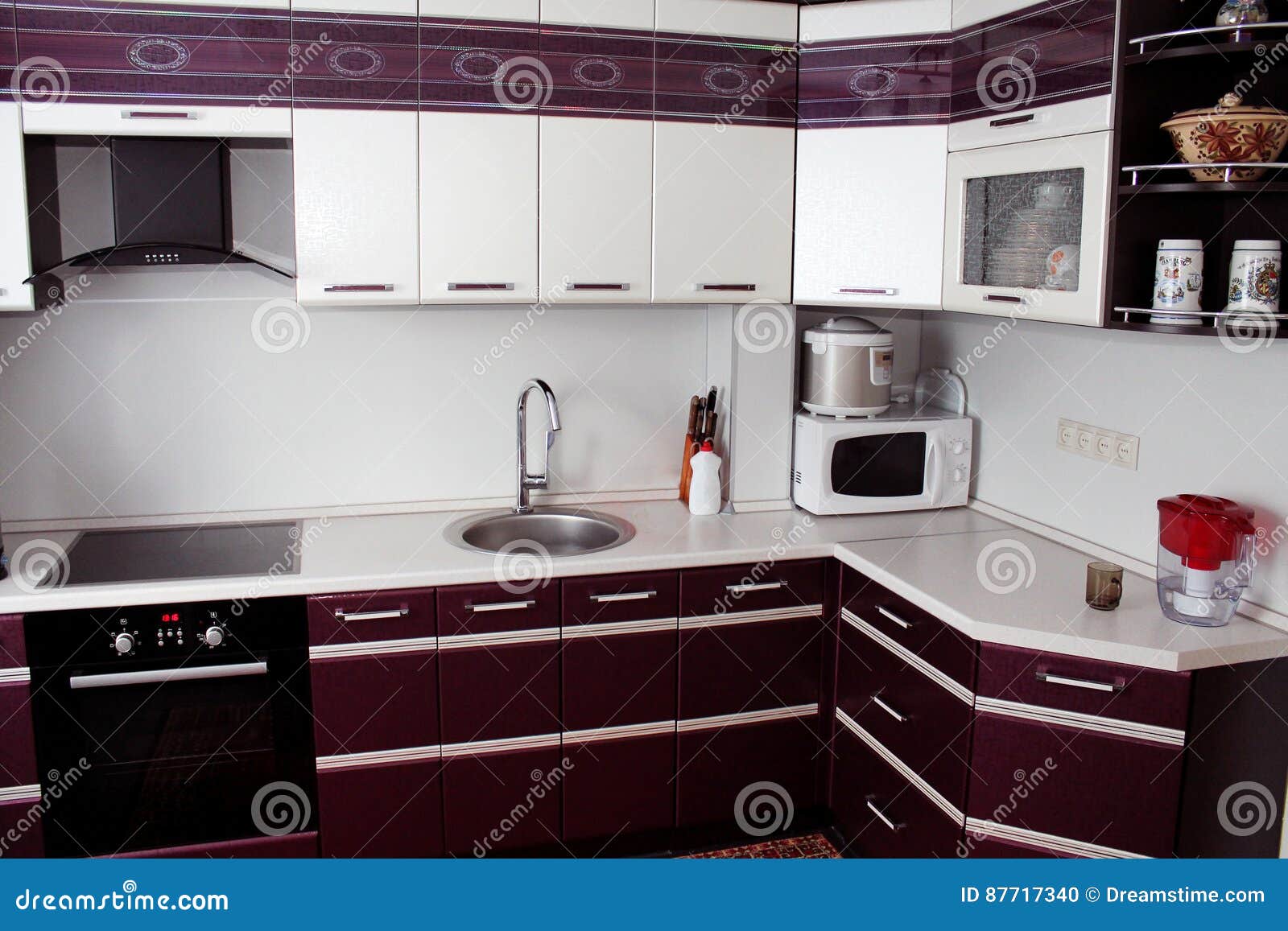Modern kitchen stock photo. Image of bench, cooking, housing - 87717340