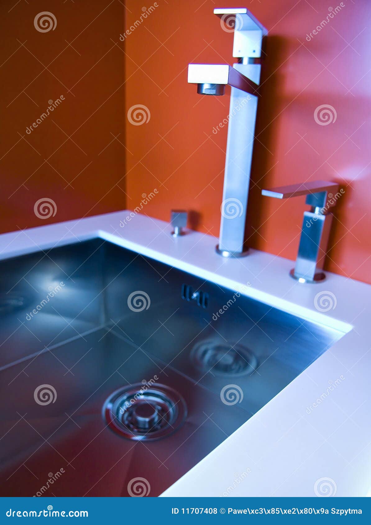 Modern kitchen sink stock photo. Image of cook, designer - 11707408