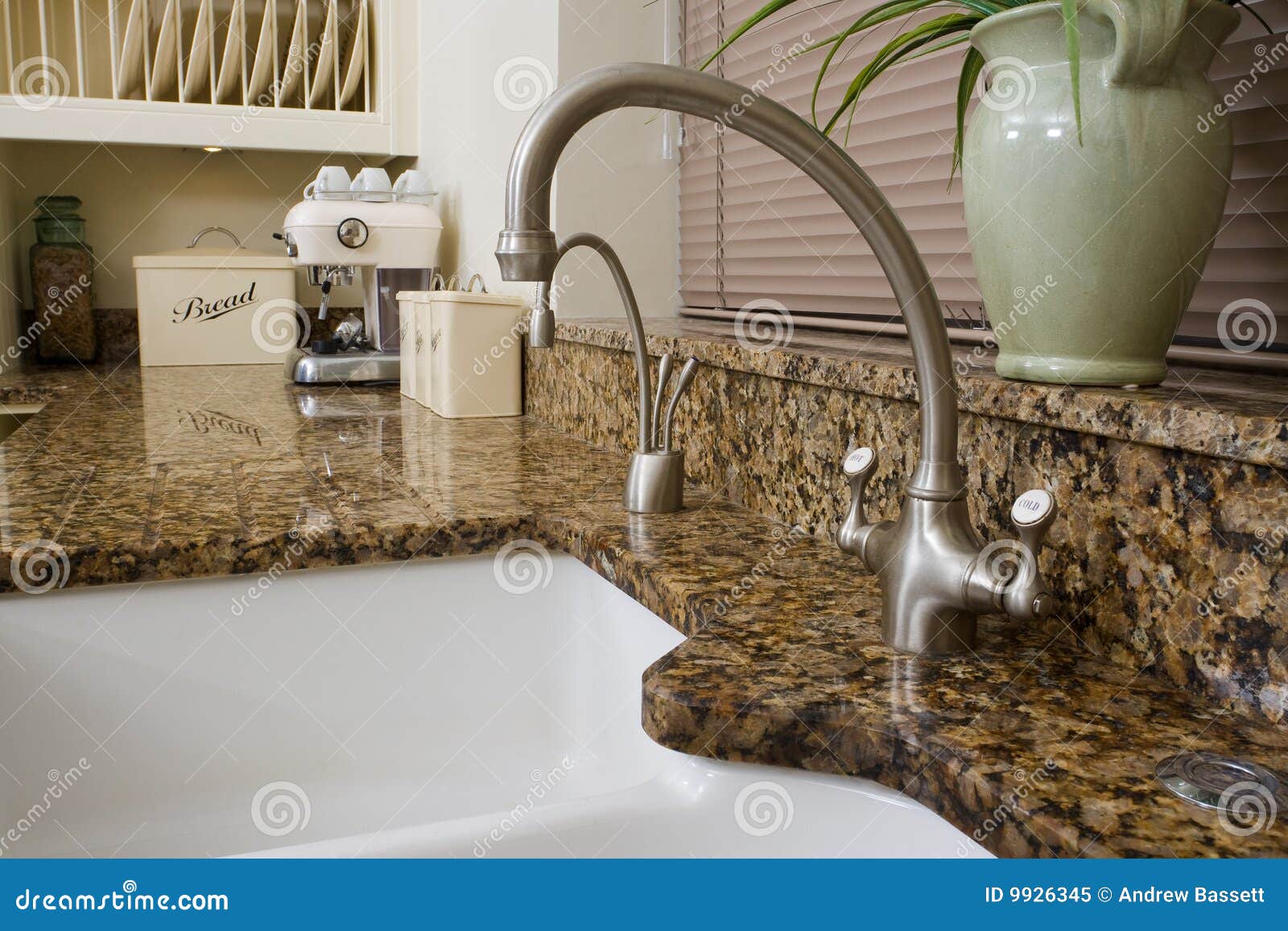 Modern kitchen sink area stock image. Image of surface - 9926345