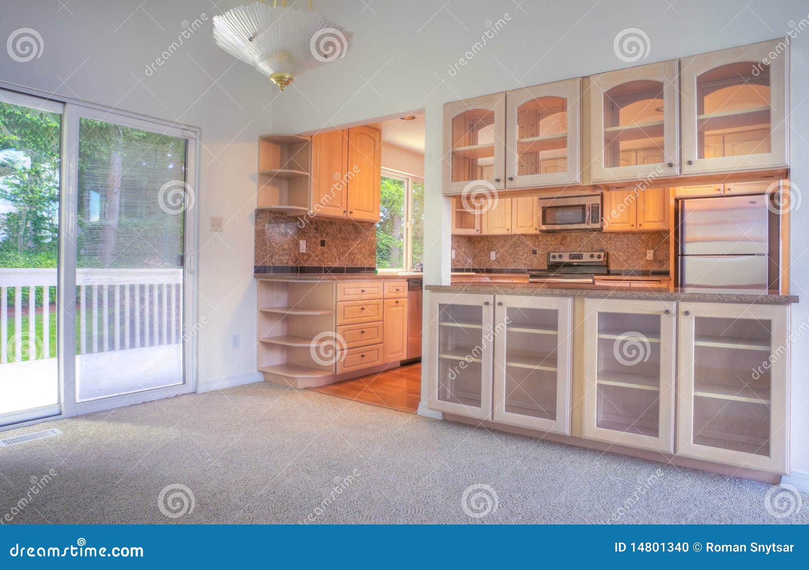 Modern Kitchen with Stainless Steel Appliances Stock Photo - Image of ...
