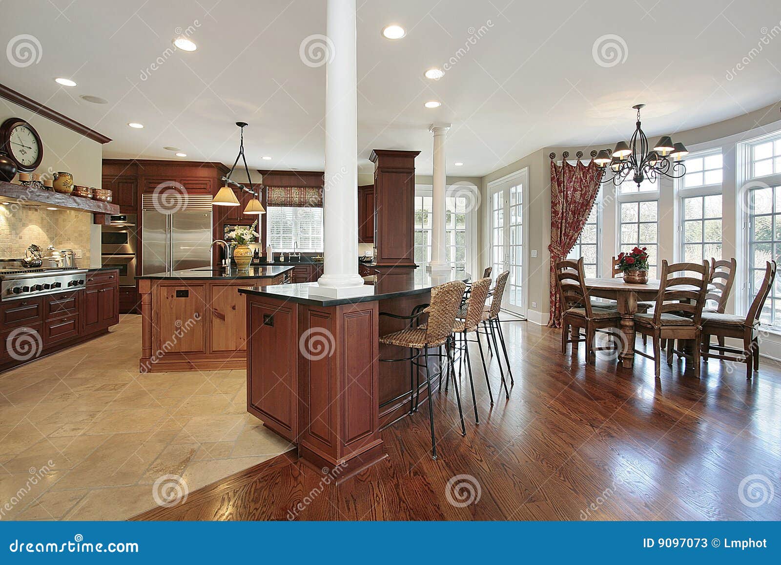 Modern Kitchen with Two Islands Stock Image - Image of kitchen ...