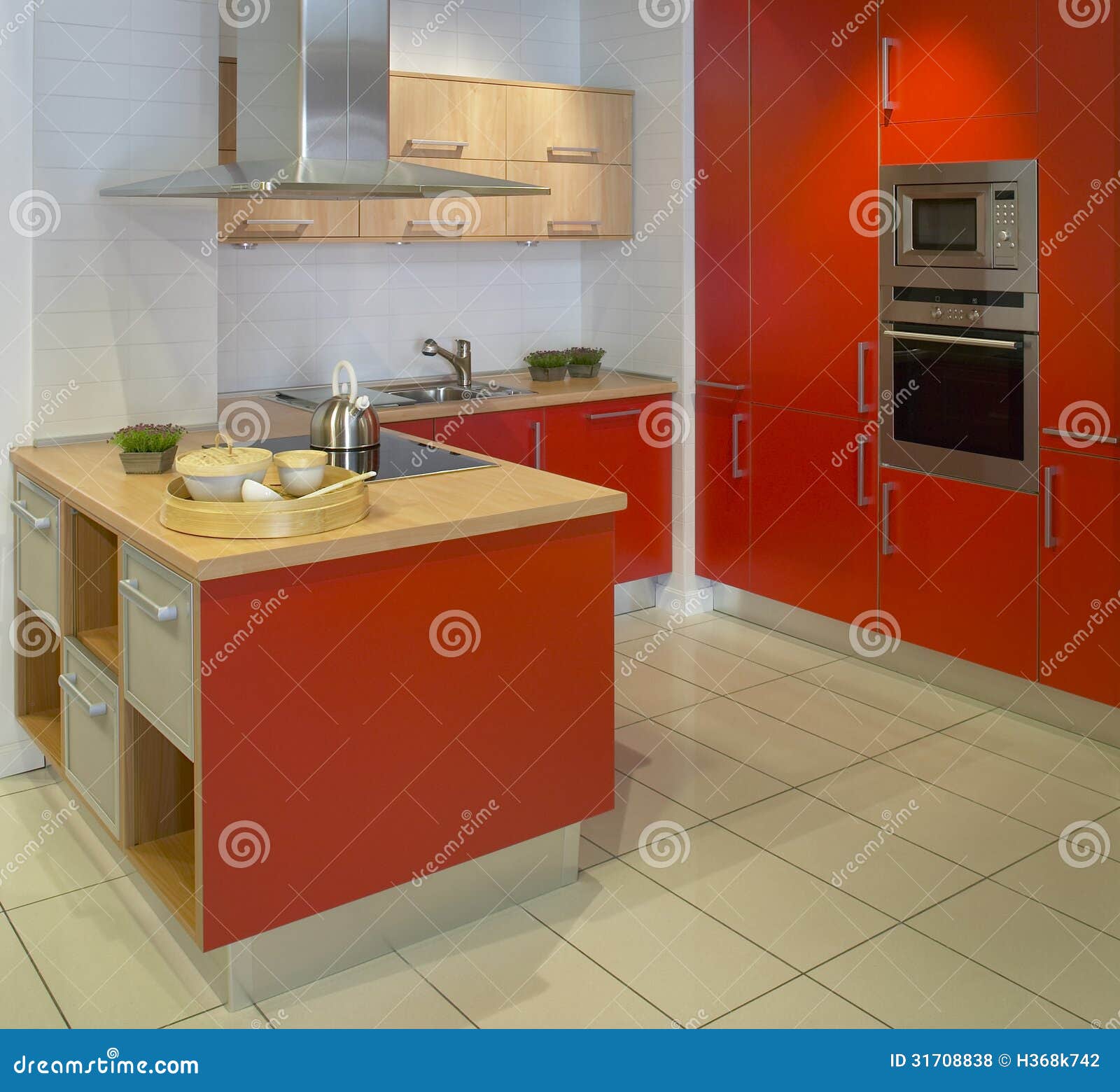 Modern kitchen stock photo. Image of ceramic, home, decoration - 31708838