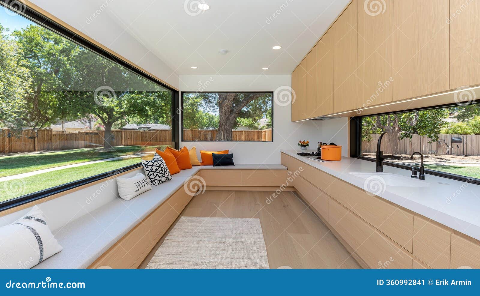 Modern Kitchen Window Seat, Backyard View, Home Design, Real Estate ...