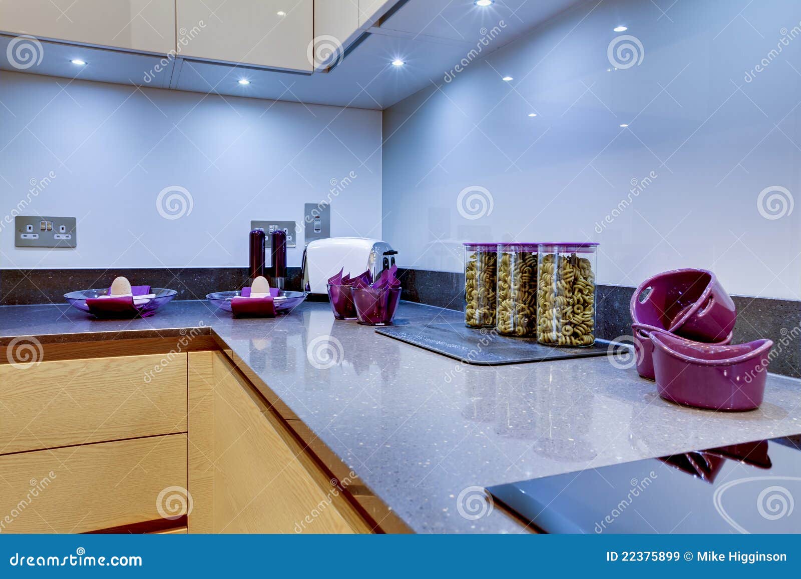 Modern Kitchen Worktop Detail Stock Image - Image of detail, toaster ...