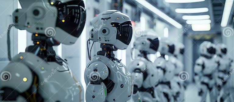 Modern Lab with Cuttingedge Robots Conducting Hightech Work in Advanced ...