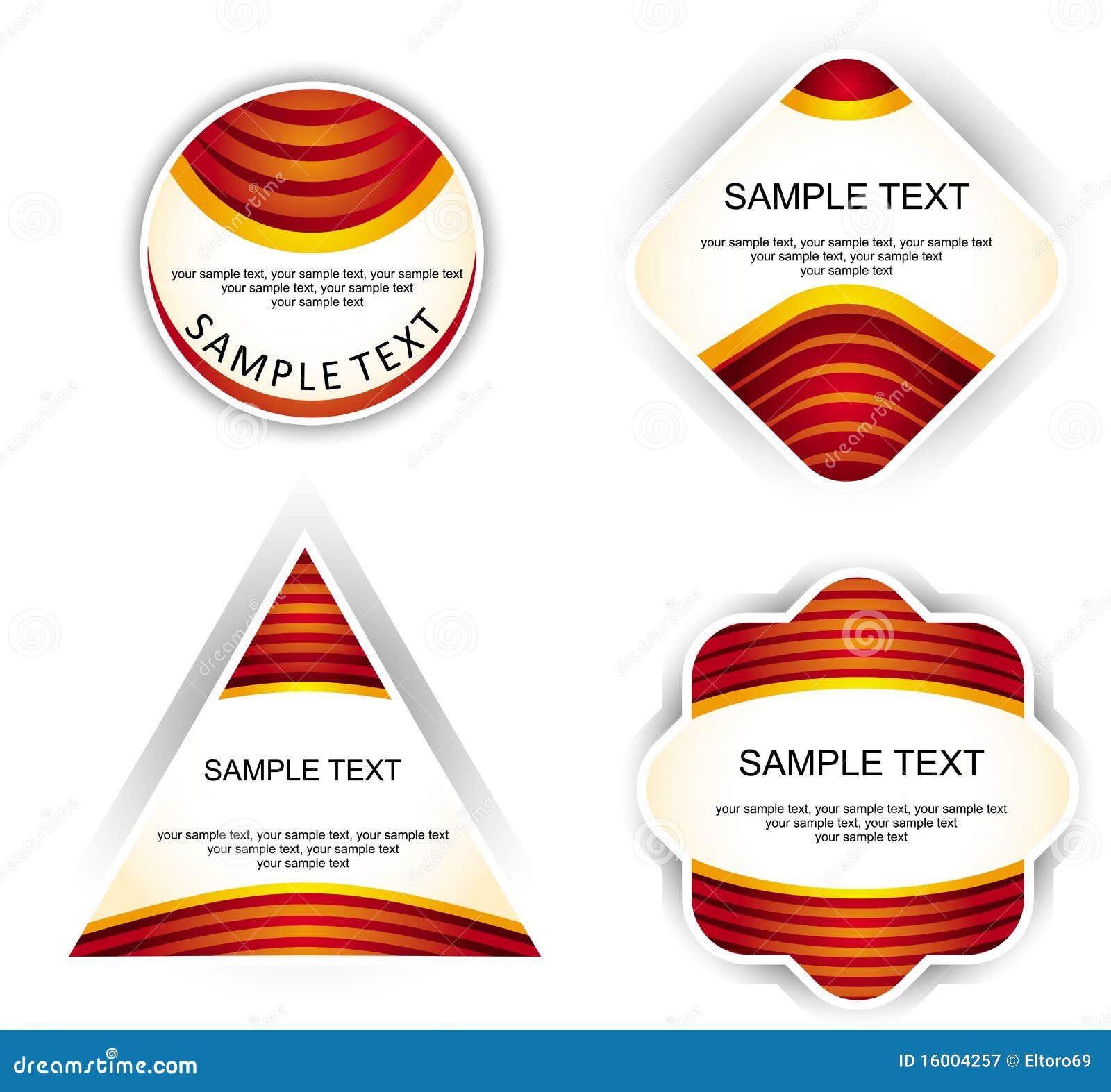 Modern label stock vector. Illustration of abstract, gold - 16004257